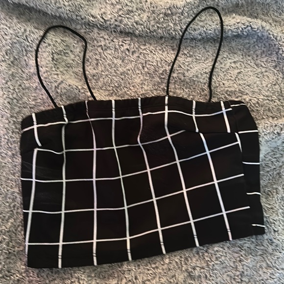 SHEIN | Tops | Black And White Checkered Cami Top | Poshmark
